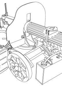 Machine Gun Blueprints - Download free blueprint for 3D modeling