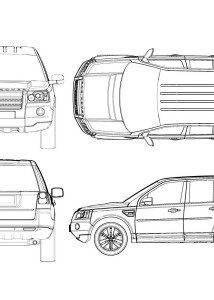 Land Rover Blueprints - Download free blueprint for 3D modeling