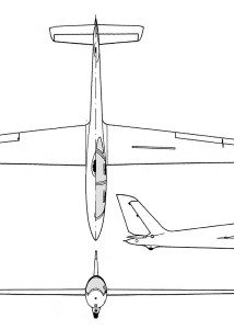 Sailplane Blueprints - Download free blueprint for 3D modeling