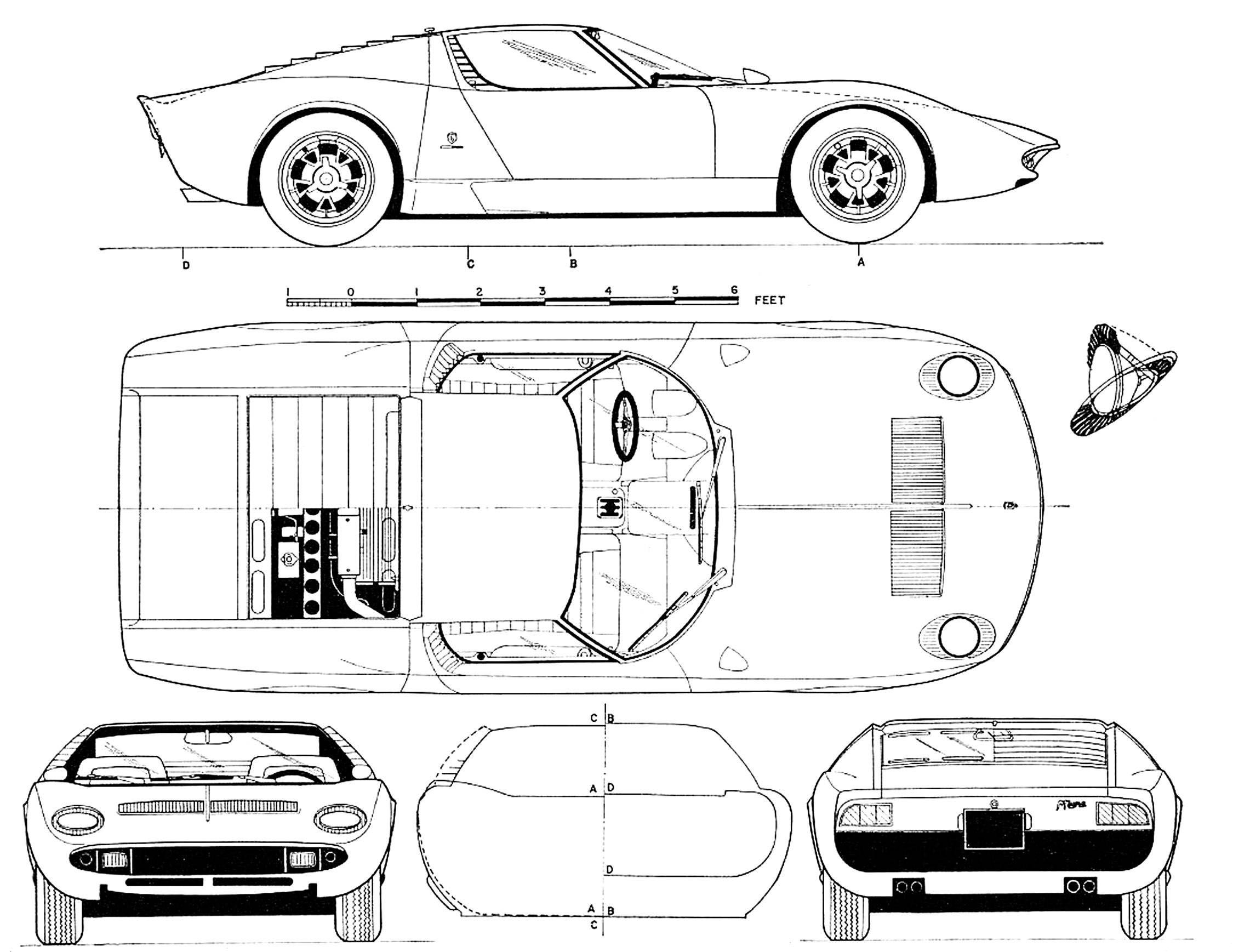 Lamborghini Miura Blueprint Download Free Blueprint For 3D Modeling Lamborghini Miura Blueprint Download Free Blueprint For 3D Modeling