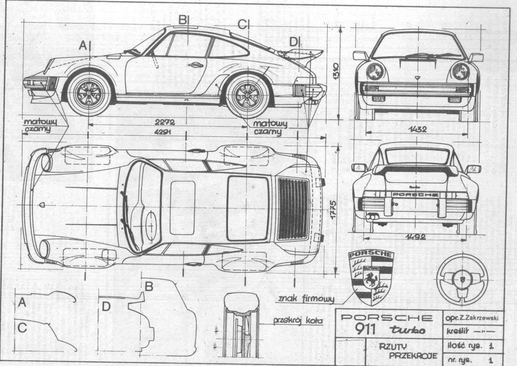 Porsche 911 Turbo Blueprint Download Free Blueprint For 3D Modeling