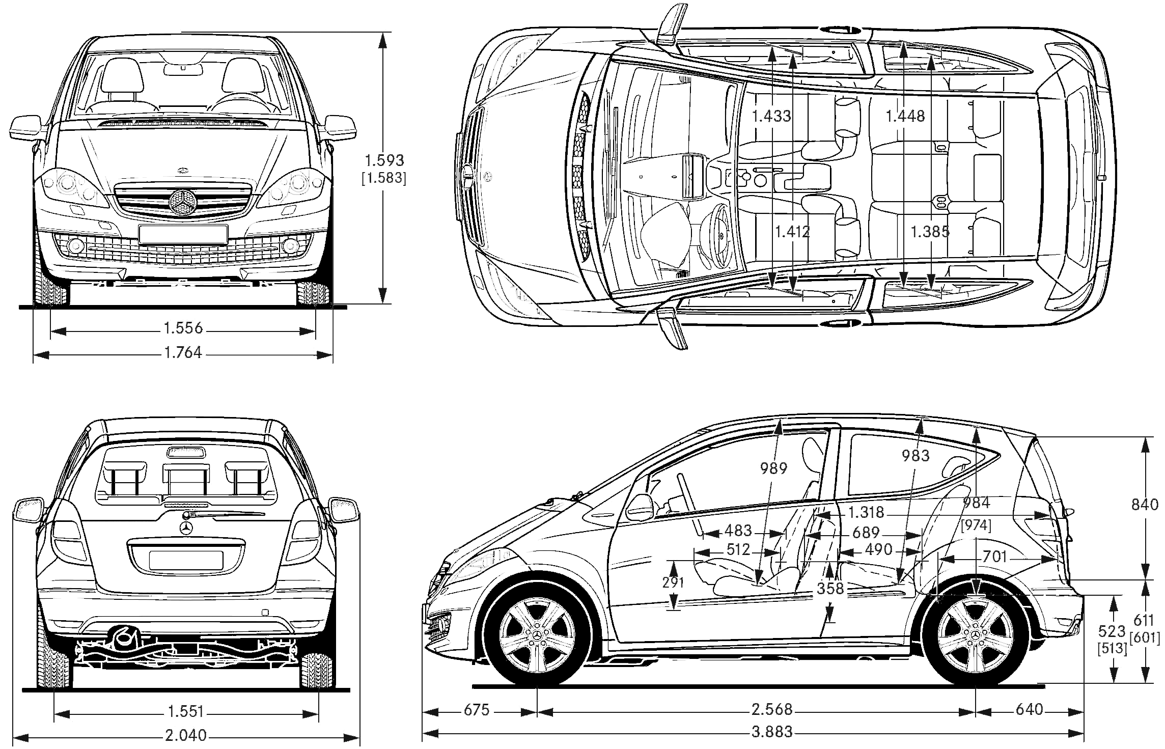 Mercedes Benz A Class Blueprint Download Free Blueprint For 3D Modeling Mercedes Benz A Class Blueprint Download Free Blueprint For 3D Modeling
