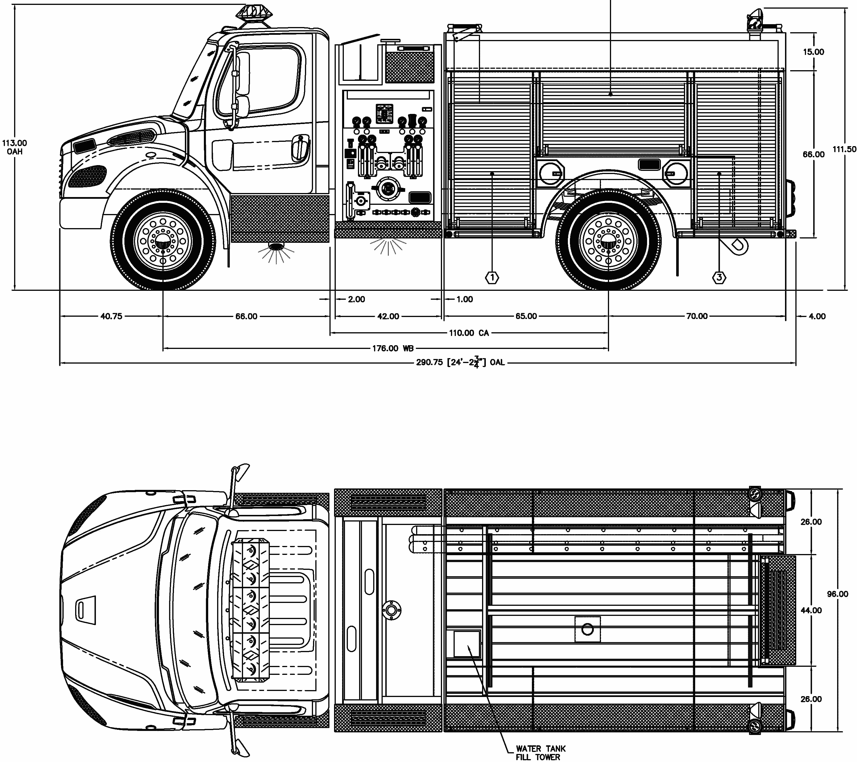 Freightliner M2 Fire Truck Blueprint Download Free Blueprint For 3D Freightliner M2 Fire Truck Blueprint Download Free Blueprint For 3D
